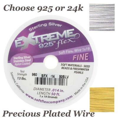 Soft Flex EXTREME 925 Plated Wire Softflex Stainless Steel Bead ...