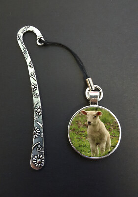 Lamb Pendant On A Metal Bookmark Reading Birthday Gift N918 | eBay UK