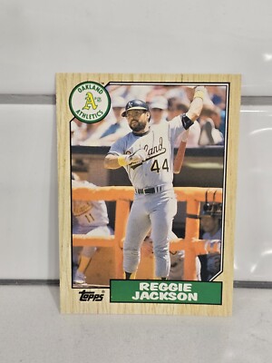 1987 Topps Traded #52T Reggie Jackson Oakland Athletics HOF Last Season ...