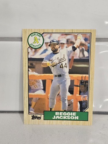 1987 Topps Traded #52T Reggie Jackson Oakland Athletics HOF Last Season ...