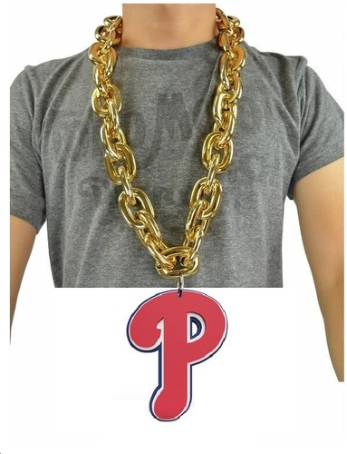 New MLB Philadelphia Phillies GOLD Fan Chain Big Necklace Foam | eBay