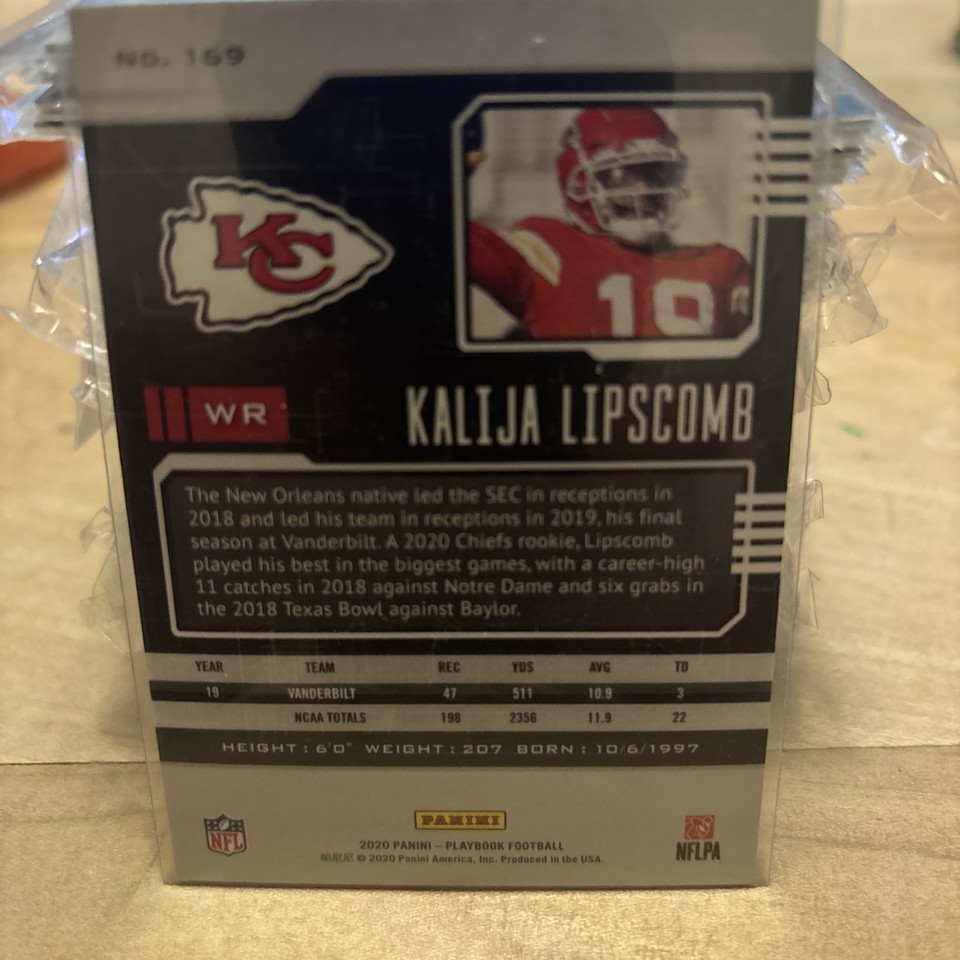 2020 Playbook Kalija Lipscomb #169 Rookie RC Chiefs | eBay UK