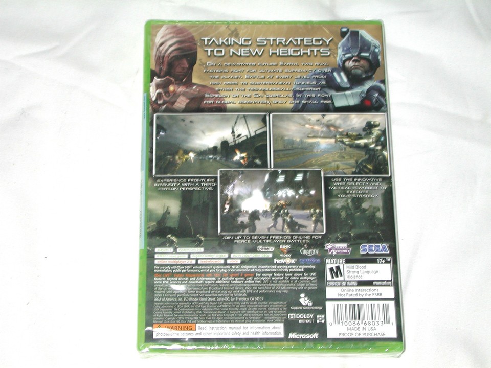 NEW Stormrise XBox 360 Game BRAND NEW SEALED Storm Rise Sega strom rize ...