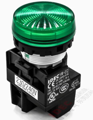 1pcs IDEC Panel Indicator Signal Lamp YW1P-1EQM3G 230-240V | eBay