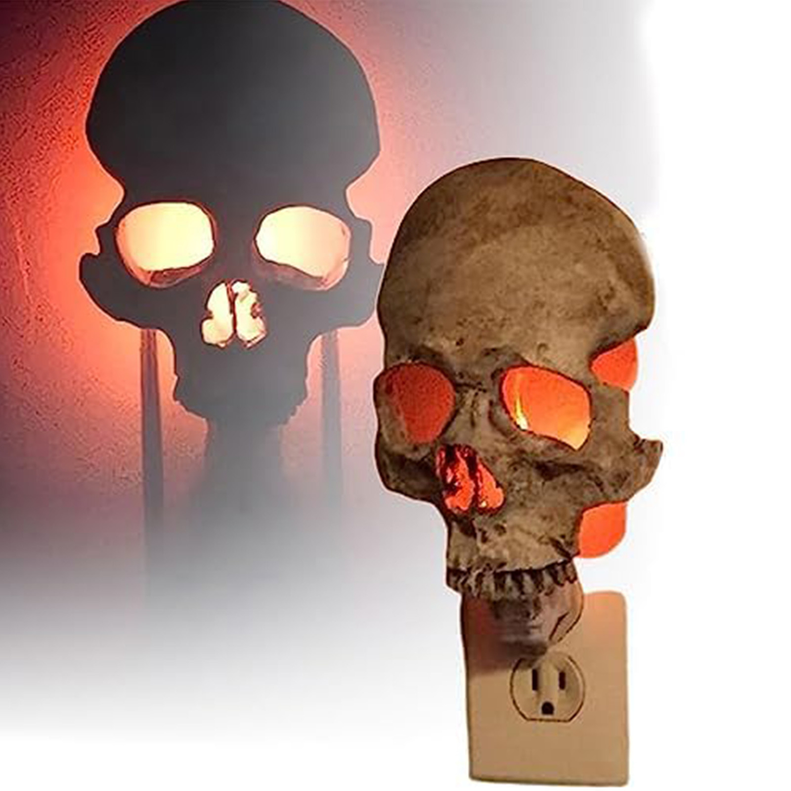 (US Plug 110V)Night Lamp Desk Light Skeleton Design Bone Shape Plastic ...