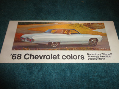 1968 CHEVROLET / CHEVELLE / NOVA / CORVAIR VETTE COLOR PAINT CHIP ...