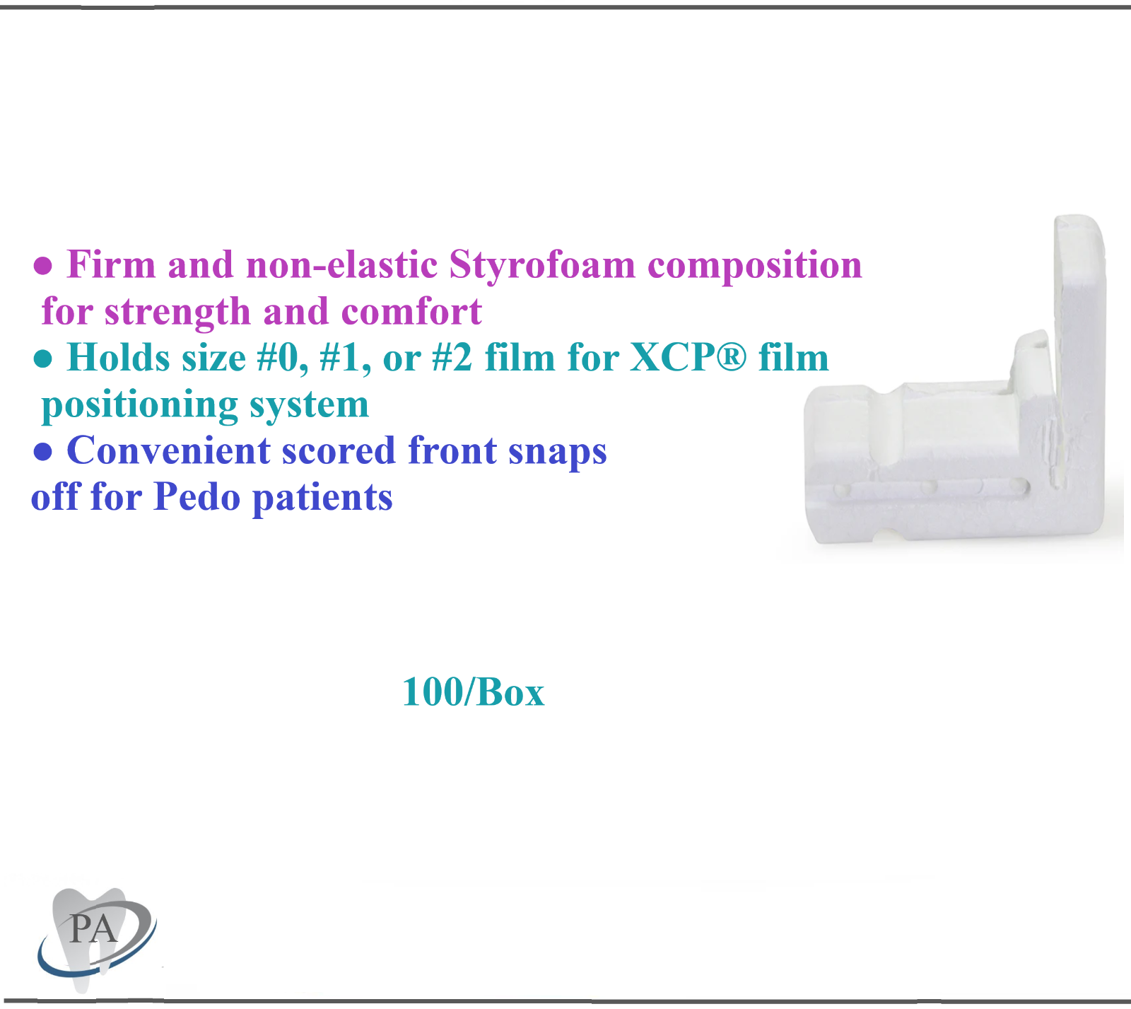 Dental X- Ray Rinn XCP Film Bite Blocks, Disposable Holds size #0, #1 ...