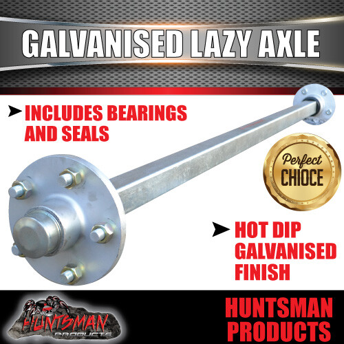 Lazy 1000Kg Trailer Boat Caravan Axle 40mm Square Galvanised 63-75 ...