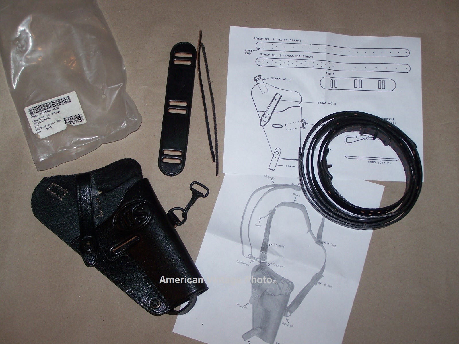 Holster M7 Adirondack USA Military Leather Shoulder for M9 M1911 Pistol ...