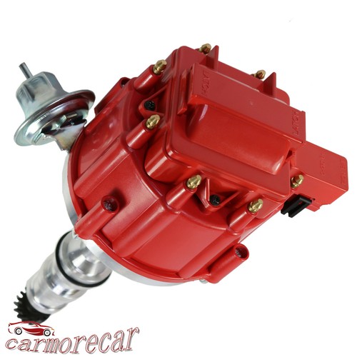 HEI Distributor Red Cap 65 000 Volt For Ford "FE" 352 360 390 427 428 ...