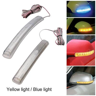 Universal LED Turn Signal Light Car Auto Side Mirror 9LED Soft Glue ...
