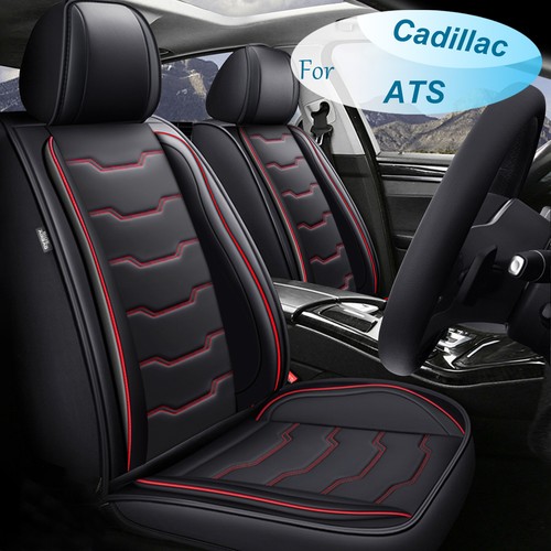 Red Lines For Cadillac ATS 2013-2019 Car 5 Seat Cover Cushion ...