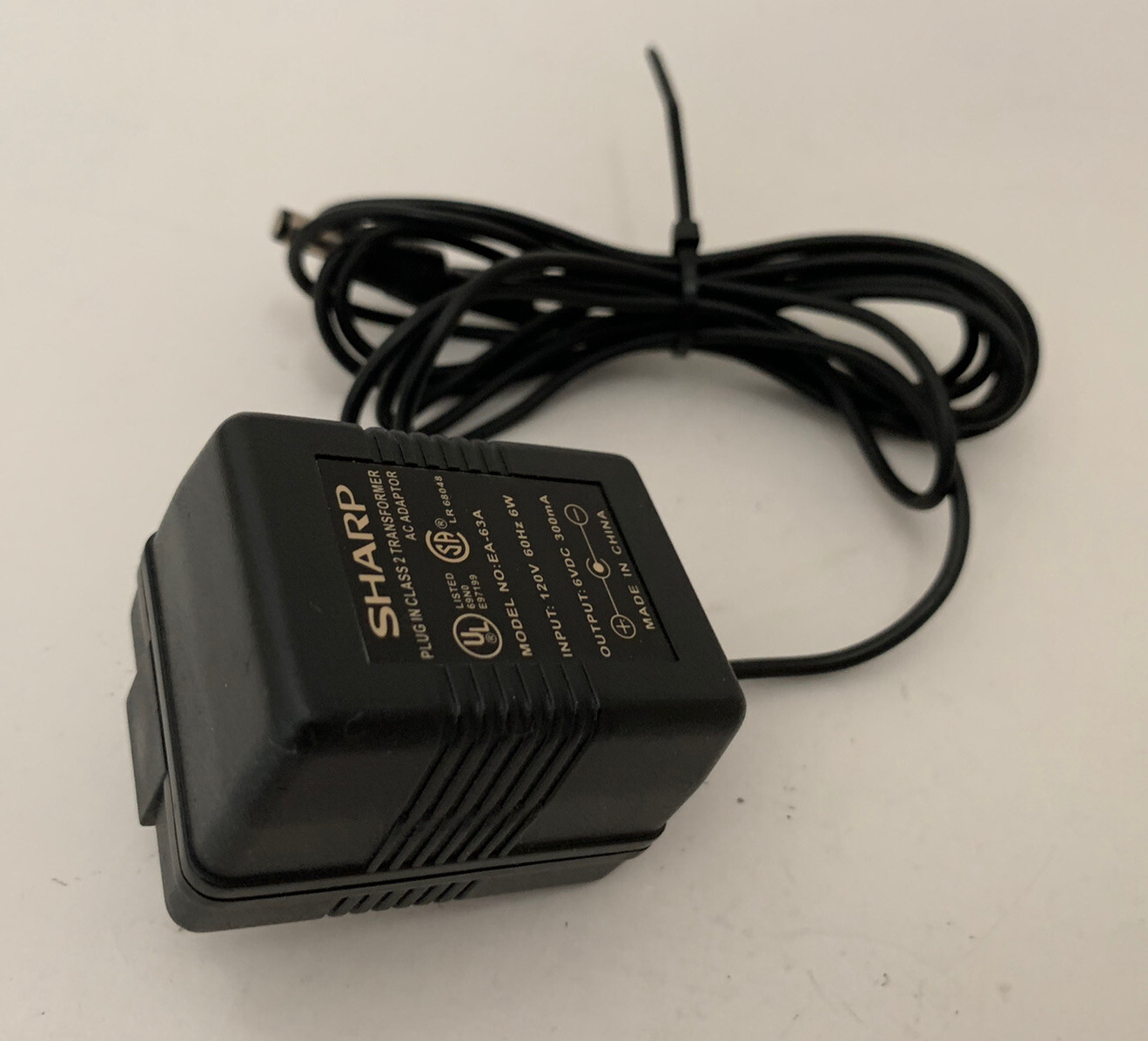 Sharp EA-63A Class 2 Transformer AC Adaptor Output 6V DC 300mA Power Supply | eBay
