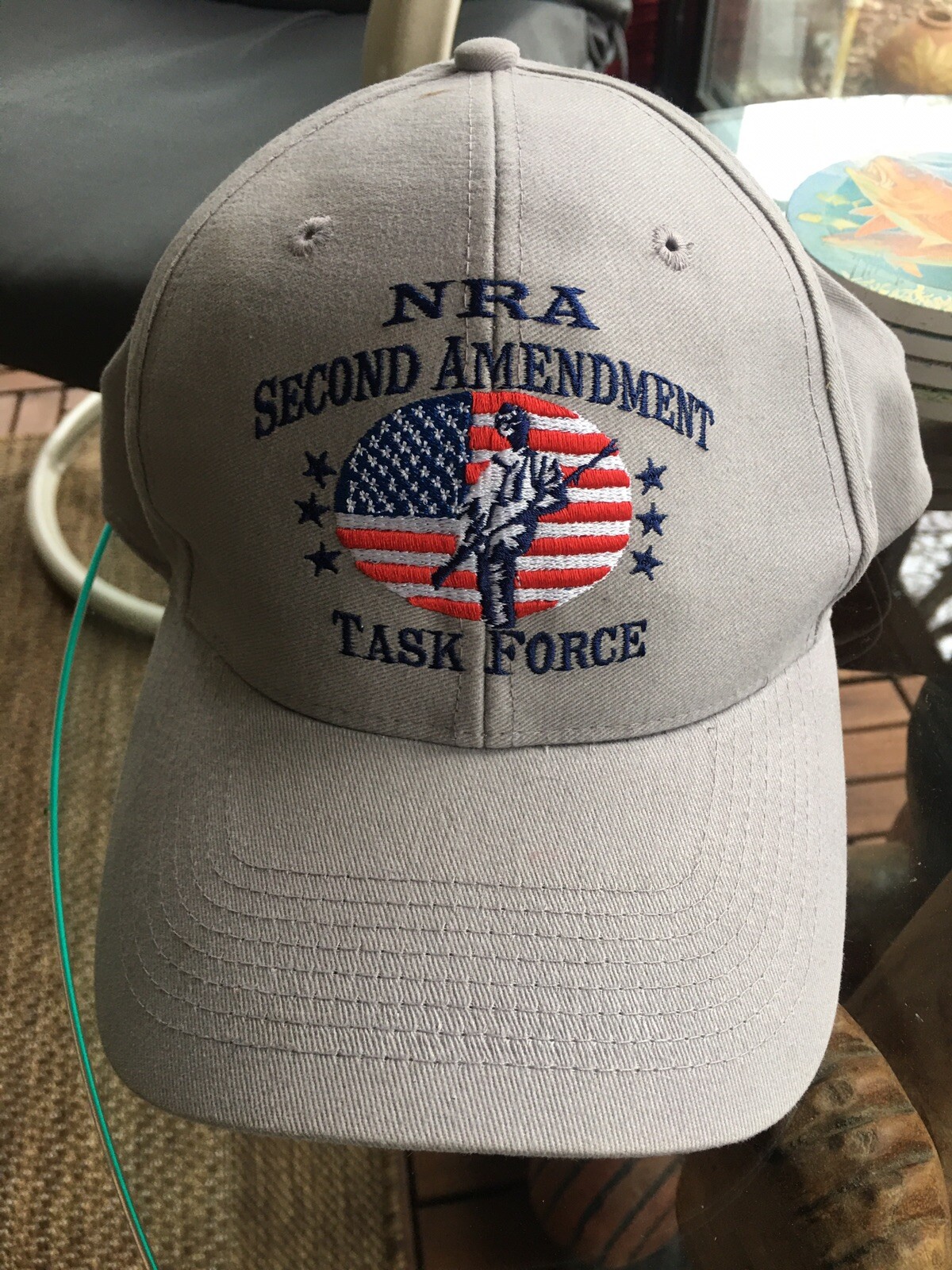 NEW NRA Second Amendment Task Force Gray Adjustable Hat Cap | eBay