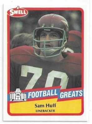 SAM HUFF 1989 Swell Football Greats card #118 Washington Redskins NR MT ...
