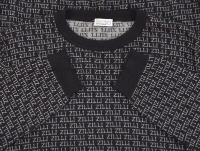 1050$ Men's ZILLI Logo Pullover Sweater Loro Piana 50IT 40US/UK L Silk ...