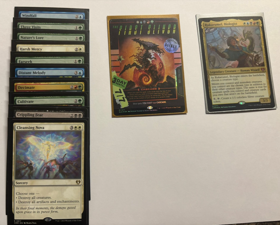 Extremely Upgraded Sliver Commander Precon Deck for Magic The Gathering ...