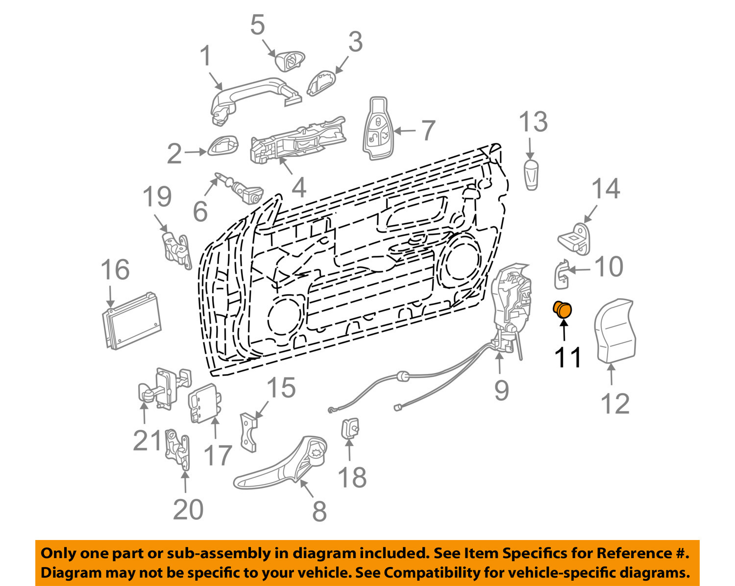 MERCEDES OEM 03-06 CLK500 Door-Plug 0009973320 | eBay