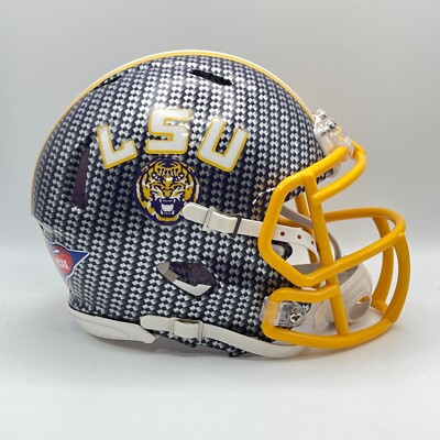 LSU Tigers Riddell Speed Custom Concept Hydro-Dipped Purple Mini ...