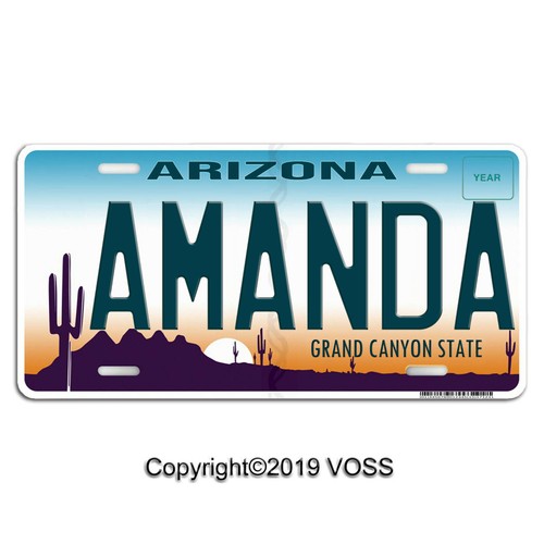 Arizona Personalized Name Custom Aluminum Vanity Car License Plate ...