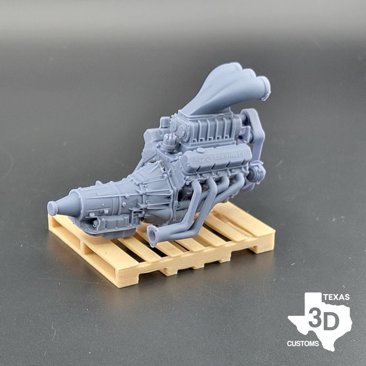 Playz V8 Engine Twin Turbo 572 BBC Model Engine - 3D Printed Resin ...