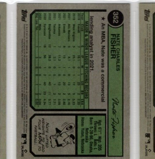 2023 Topps Heritage Base Nate Fisher RC #352 Chicago White Sox Rookie ...