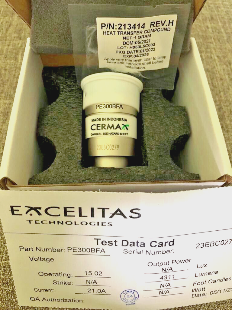 PE300BF PE300BFA Excelitas Cermax 300W 14V Xenon Lamp FREE USA SHIPPING ...