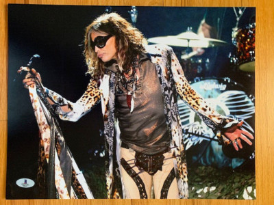 STEVEN TYLER HAND SIGNED 11x14 COLOR PHOTO AEROSMITH SINGER BECKETT | eBay