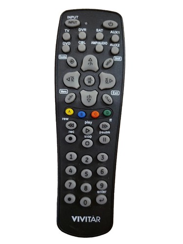 Vivitar Universal VIV-IMP-520 Remote Control Black 8 Devices No Battery ...