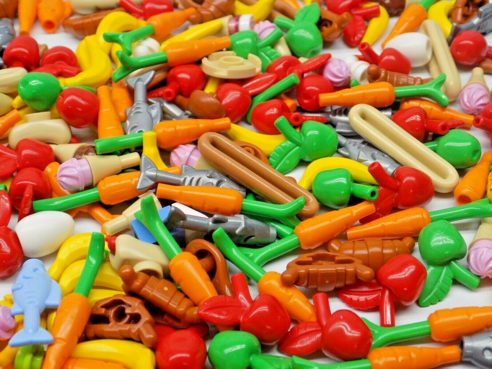 LEGO 50 Piece Minifigs Friends Food Accessories Lot {WASHED} | eBay