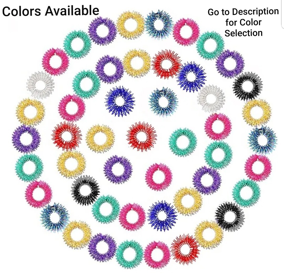 Stress Relief Spiky Sensory Finger Acupressure Ring UK Fidget Toy For ...