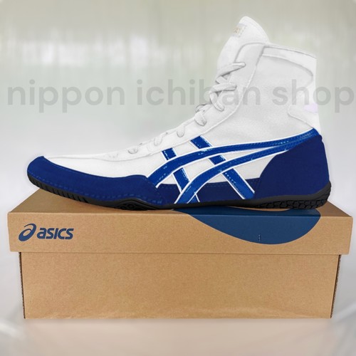 【Made to order】ASICS Wrestling Shoes 1083A001 EX-EO TWR900 White x Blue ...