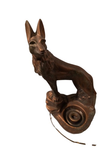 Antique Art Deco Dog Lamp Plaster Chalkware 1930s 17" NO SHADE NON ...