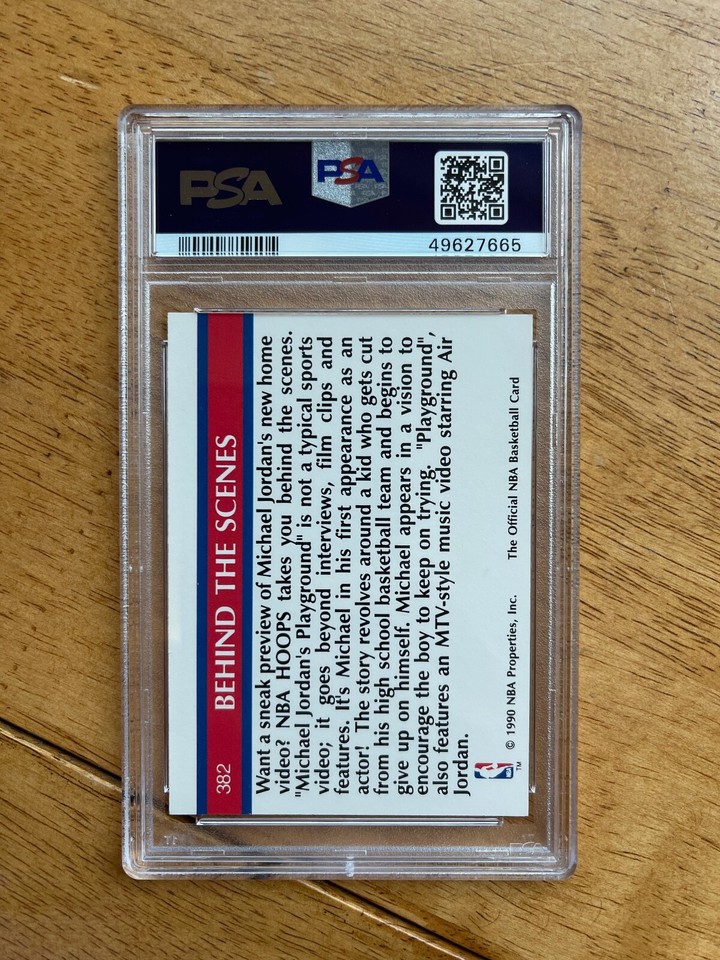 DCC: 1990 NBA Hoops Michael Jordan Playground #382 PSA 9 MINT Chicago ...