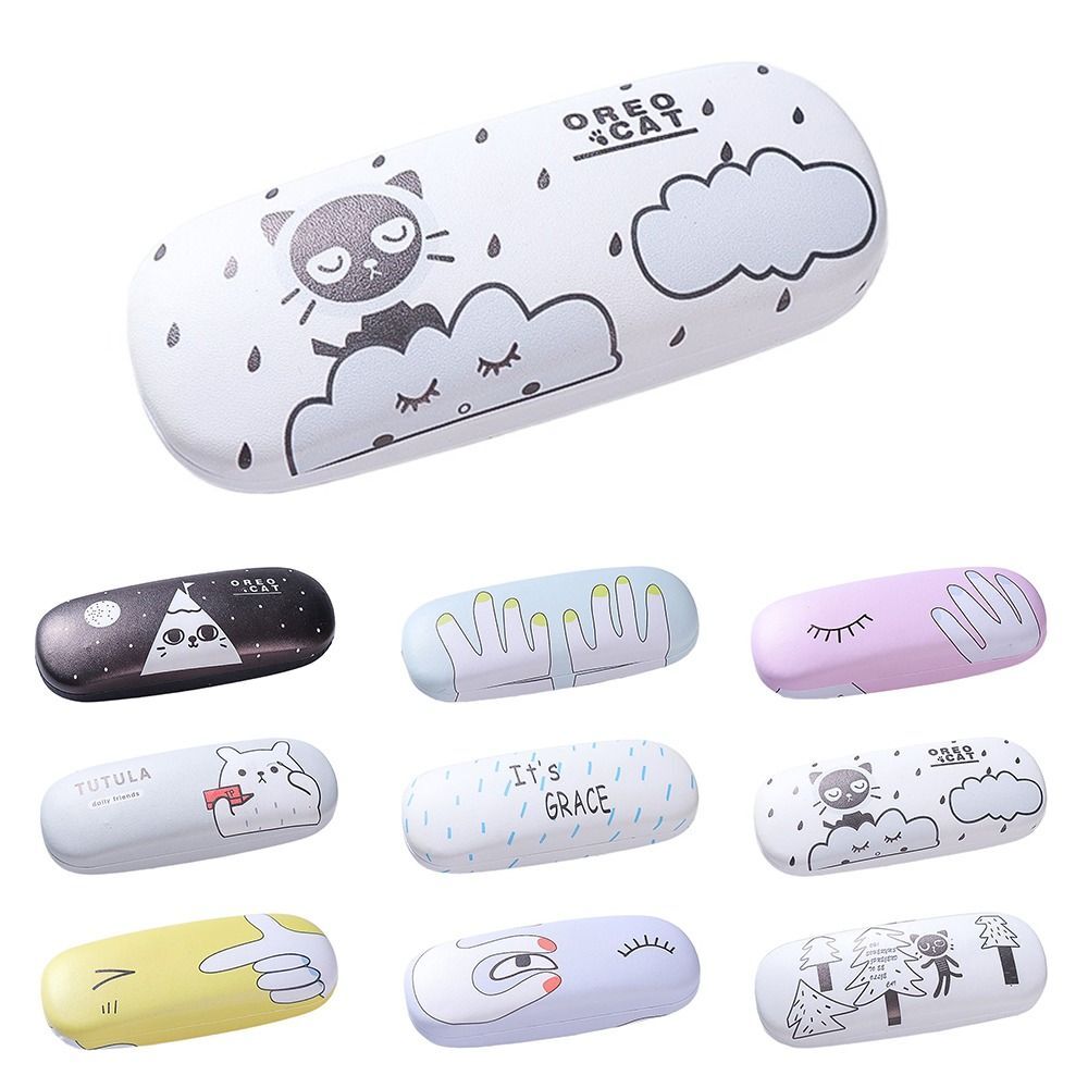 Metal Spectacle Cases Cute Pattern Glasses Box Portable Glasses Case ...