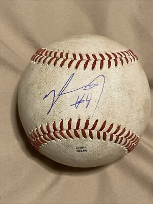 Autographed Baseball game used NELSON RADA Los Angeles Angels | eBay