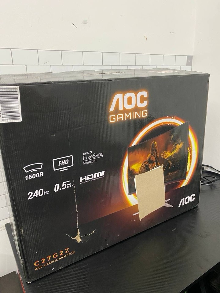 AOC C27G2Z 27" Curved Frameless Ultra-Fast Gaming Monitor, FHD 1080p, 0 ...