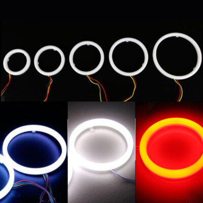 PAIR 60-120mm LED COB Light Angel Eyes Halo Rings DRL for Car Headlight ...