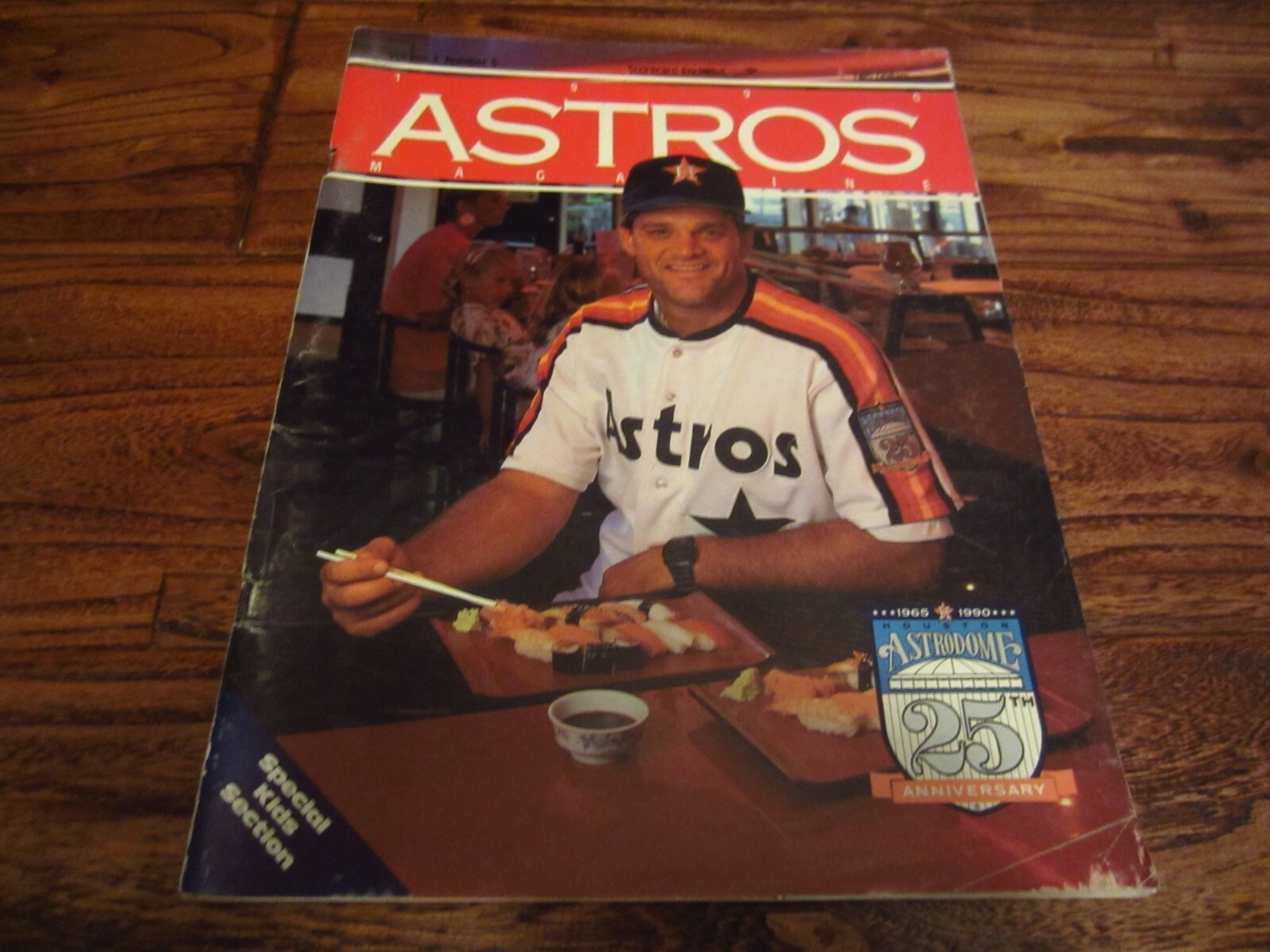 August 1990 Houston Astros Game Program Magazine Astrodome 25th Bill ...