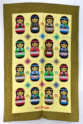 New Zealand Maori Dolls Derek Souvenir Cotton Tea Towel 19 x 30" | eBay