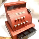 Vintage Metal Toy Cash Register Tom Thumb Western Stamp Co Buttons Bell ...