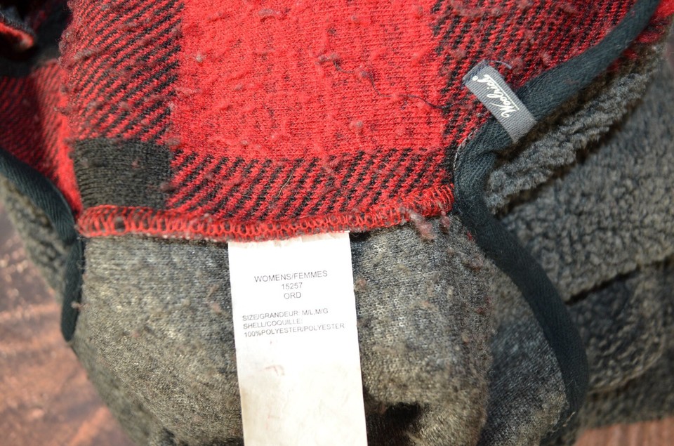 Woolrich Glacier View Red Buffalo Plaid Fleece Poncho Pullover Women's ...