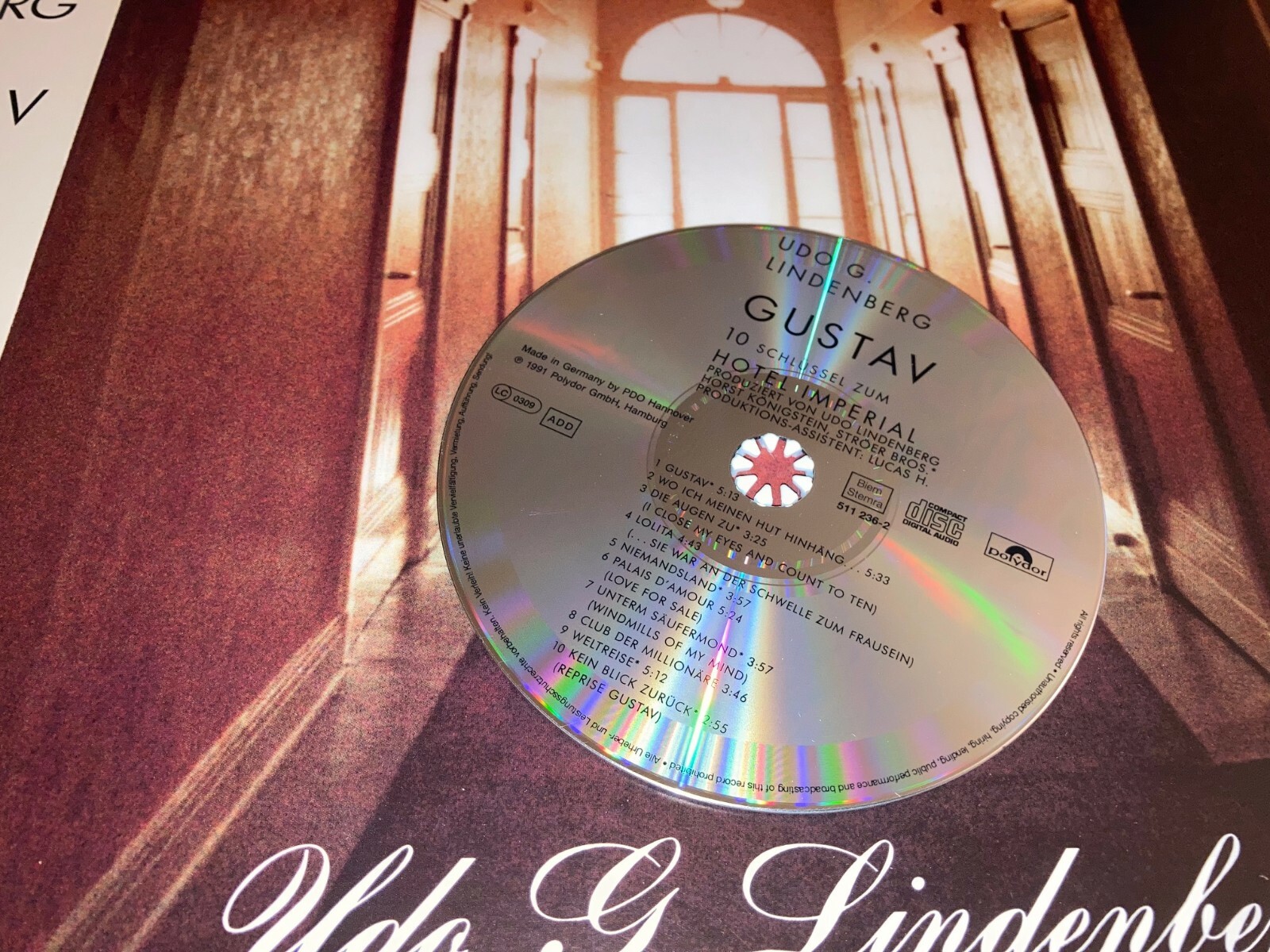 Udo G. Lindenberg CD GUSTAV © 1991 CD in Vinyl LP-Sleeve 10-track # 511 ...