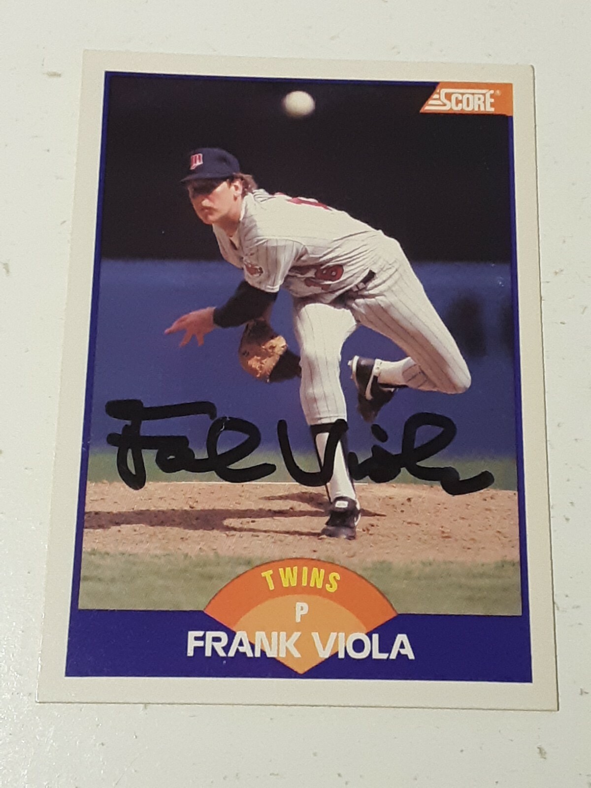 Frank Viola Minnesota Twins 1989 Score Autograph Card #290 READ ...