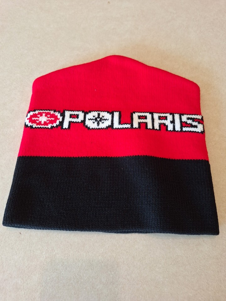 Vintage Polaris Knit Cap Hat: Red & Black: NEW | eBay