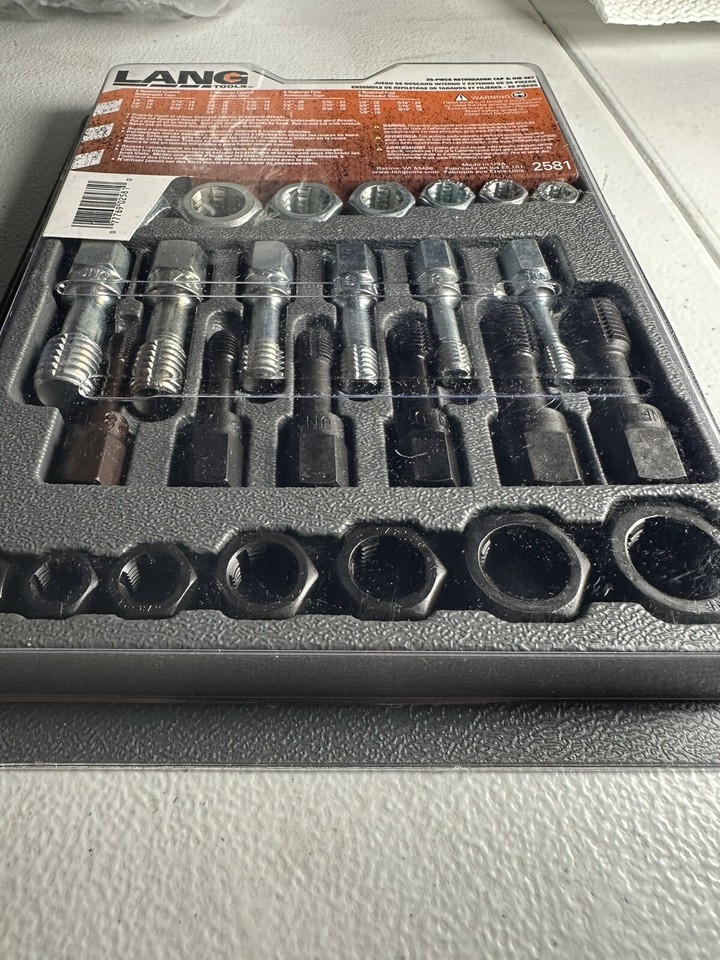 New 🔥 Lang Tools 26pc Rethreader Tap & Die Set. Item 2581 Made in USA ...