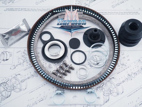 Caddy Late 1960-61 Bendix Master-Vac 8 Screw Brake Booster Maj Rep Kit ...
