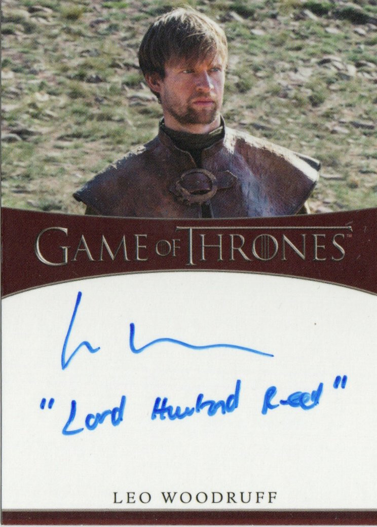Game of Thrones Iron Anniversary S1 Auto Inscription Leo Woodruff ...