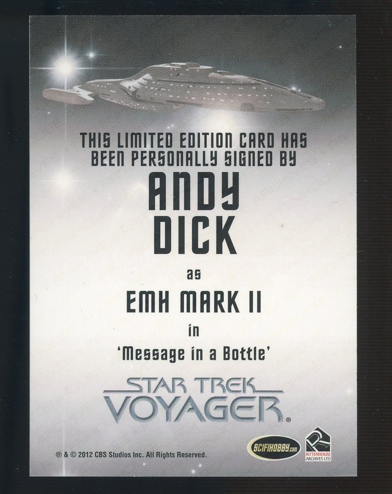Andy Dick as Emh Mark Signed 2012 Star Trek Voyager AUTO | eBay
