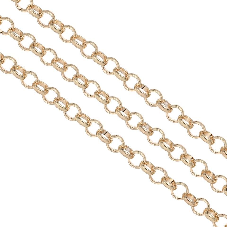 16.4Ft Circle Link Chain, 6mm Chain Roll Curb Chain, Gold | eBay
